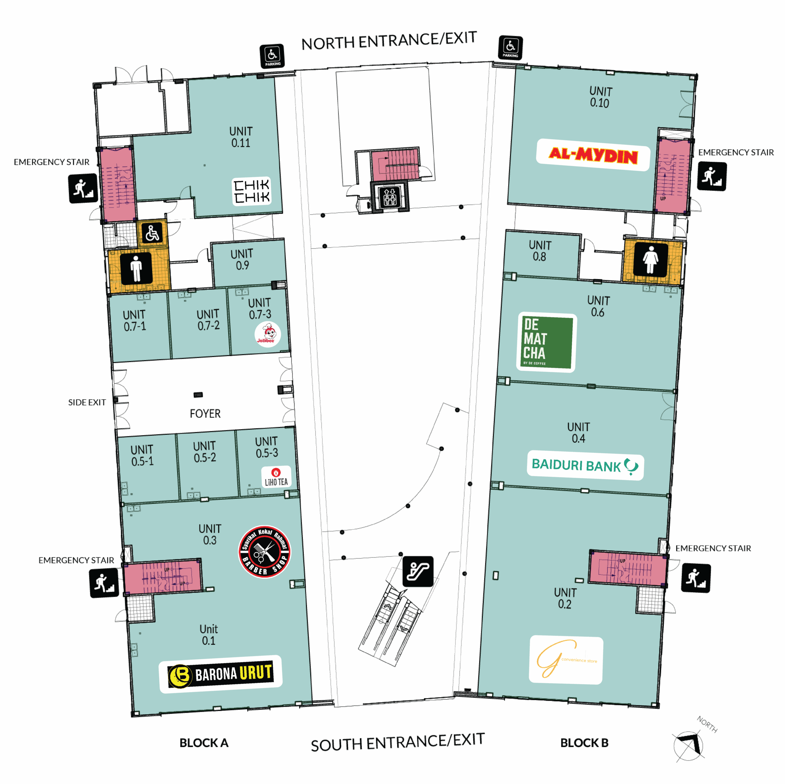 Ground Floor | TheOne Mall Map
